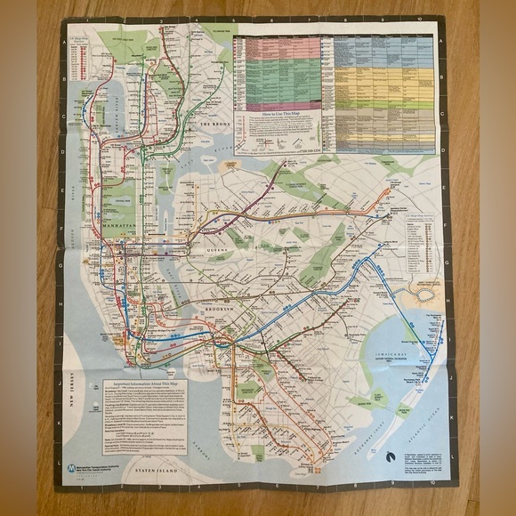 Other | New York City Subway Map 1989 | Poshmark